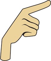 Blue Hand Pointing - Wisc-Online OER